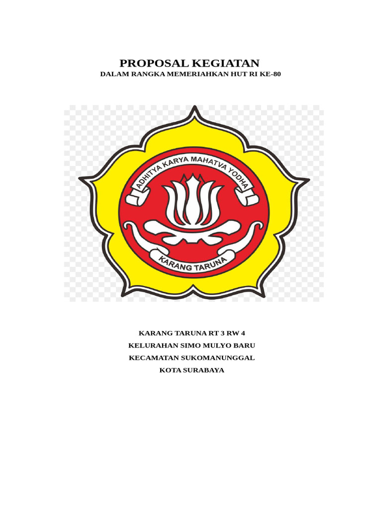 Proposal Kegiatan 17 Agustusan | PDF