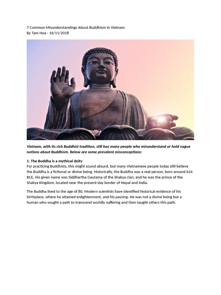 Misconceptions About Buddhism in Vietnam | PDF | Bhikkhu | Four Noble ...