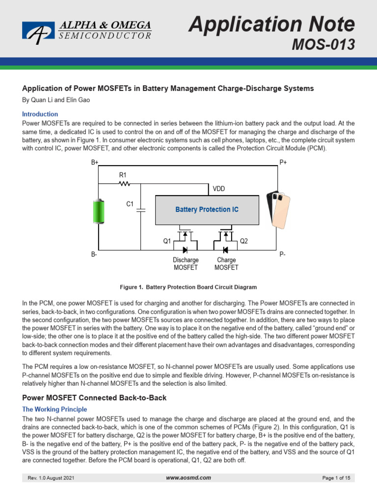 MOSFETs in Battery Management Systems | PDF | Mosfet | Field Effect ...