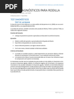 Pruebas de Bostezo en Rodilla | PDF | Rodilla | Medicina CLINICA