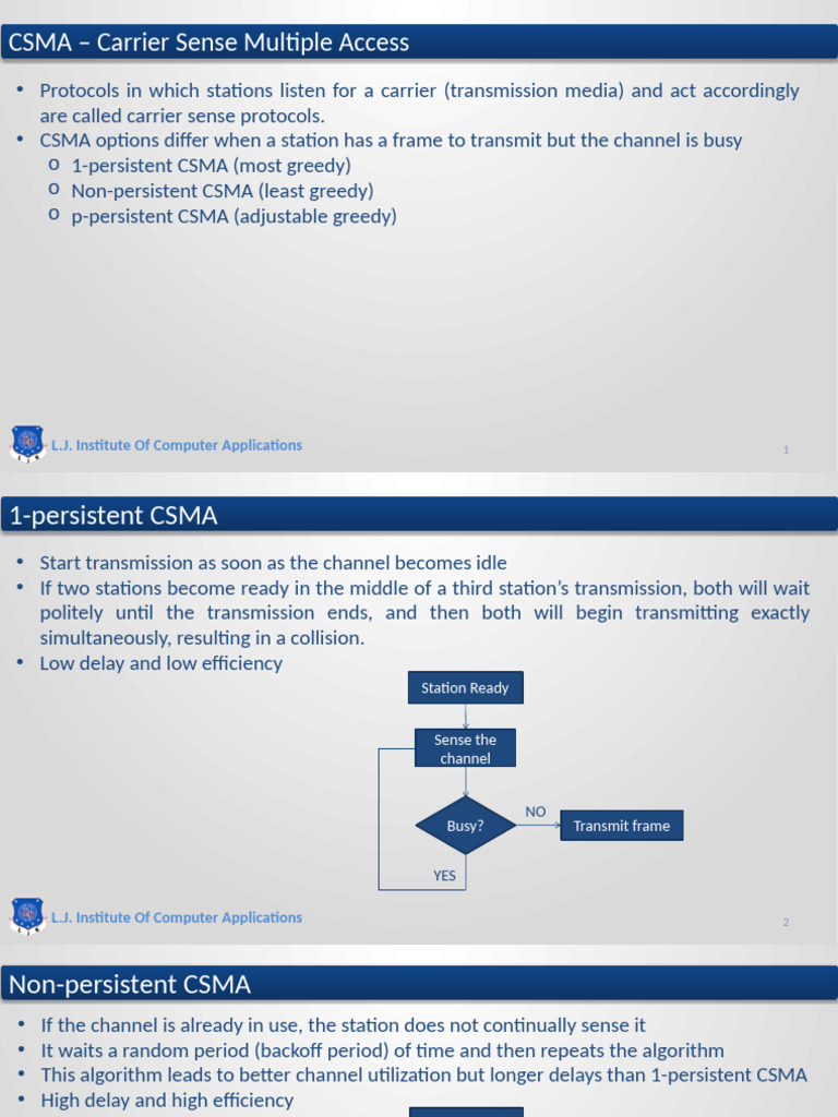 Unit-4_CSMA | PDF | Computer Networking | Physical Layer Protocols