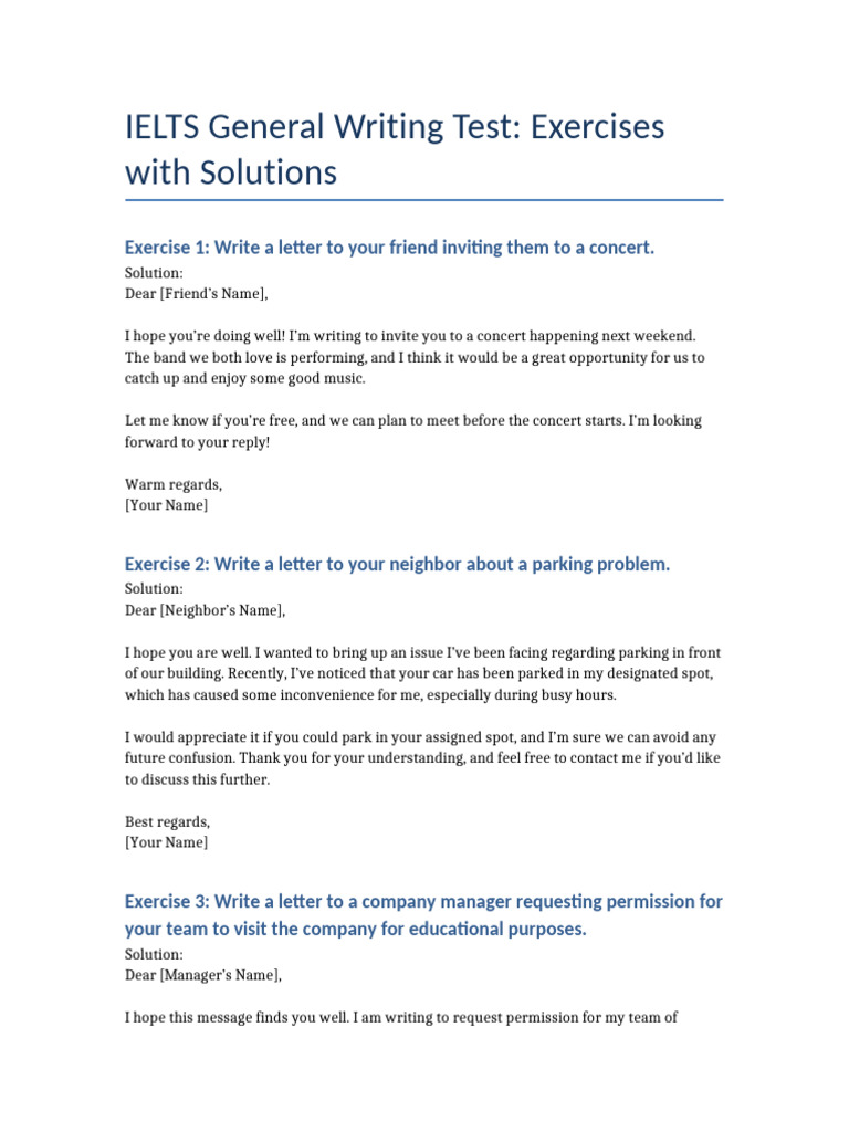 IELTS Writing Exercises Solutions | PDF | Teaching Method | Learning