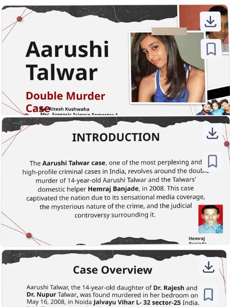 Arushi Talwar Case Facts and Analysis | PDF