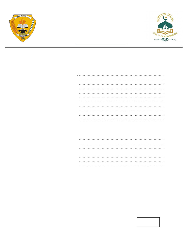 FORMULIR PENDAFTARAN ROHIS 2025 | PDF