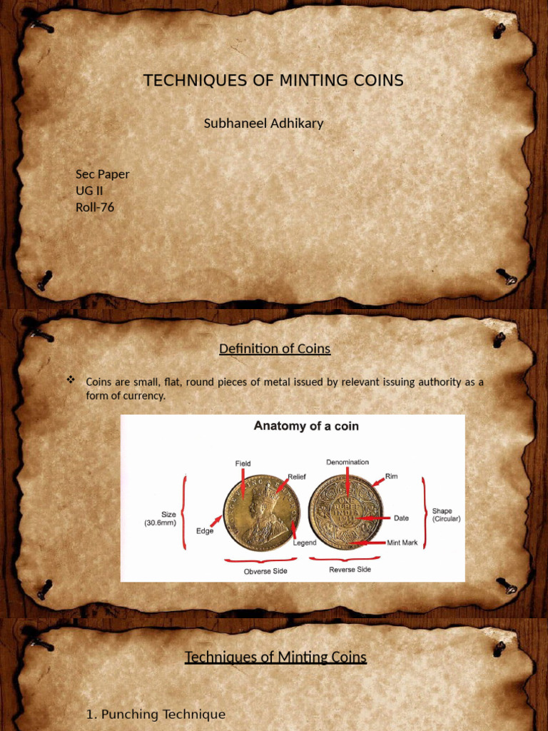 Techniques of Coin Minting Explained | PDF | Coins | Money