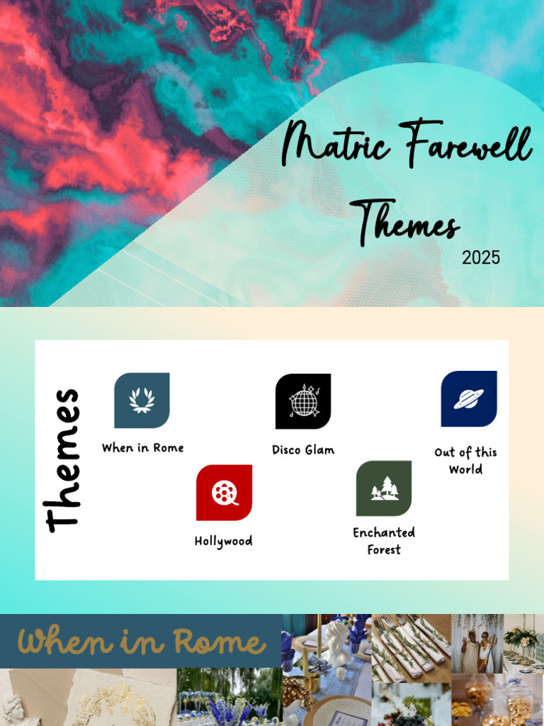2025 Matric Farewell Theme Options | PDF