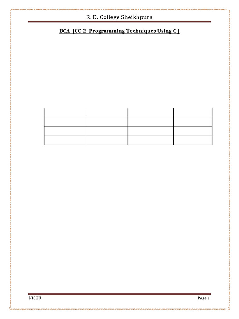 BCA (CC 2) Assignment | PDF