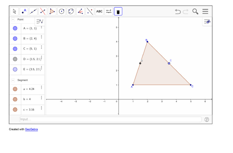 Connecting Triangle Midpoints - GeoGebra Dynamic Worksheet | PDF