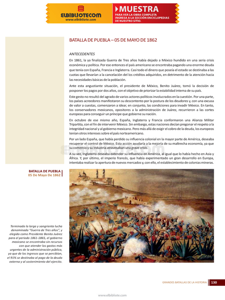 Historia de La Batalla de Puebla | PDF | México | Militar