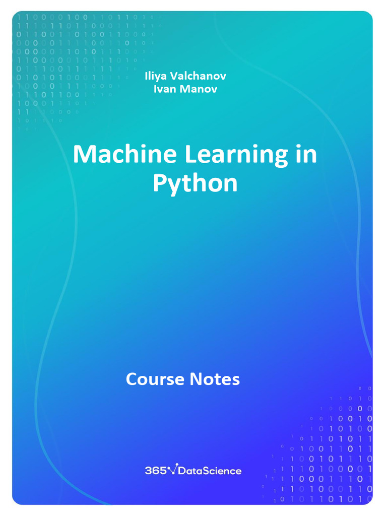 Machine Learning in Python | PDF | Regression Analysis | Logistic Regression