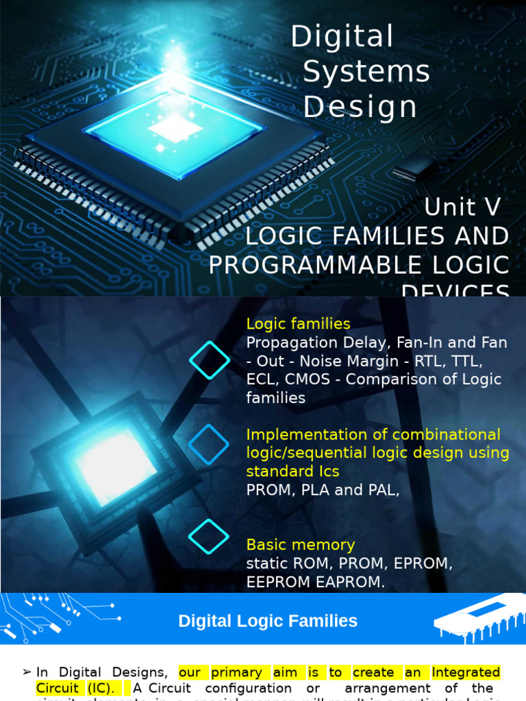 Logic Families in Digital Design | PDF | Integrated Circuit | Logic Gate