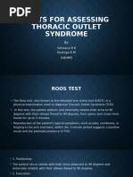Special Test Thoracic OUTLET SYNDROME | PDF