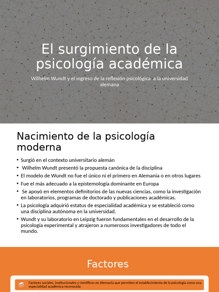Wundt y el nacimiento de la psicología académica | PDF | Sicología ...