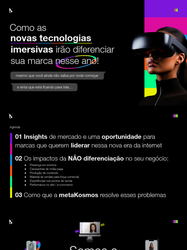 mK Labs _ metaKosmos _ phygiTech #1 no Brasil _ Portifólio | PDF | Vídeo | Realidade aumentada