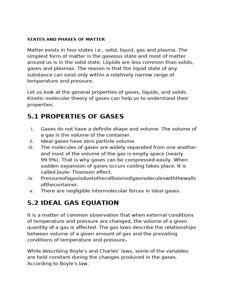 CH 4states and Phases of Matter | PDF | Gases | Liquids