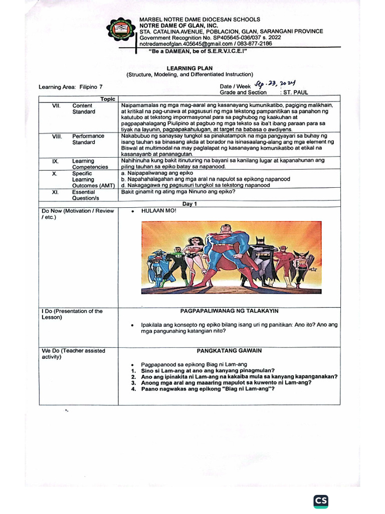 Lesson Plan Filipino | PDF
