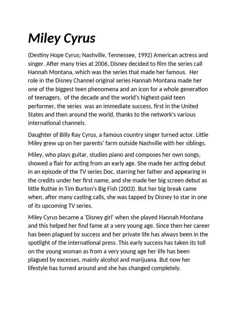 Miley Cyrus | PDF