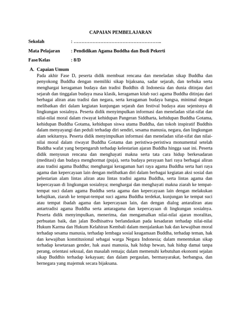 CAPAIAN PEMBELAJARAN | PDF