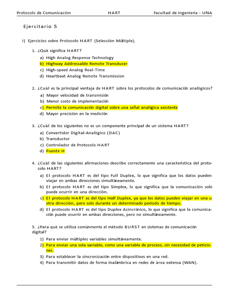 PC Clase8 Protocolo Hart Ejercicios | PDF | Resistor | Corriente eléctrica