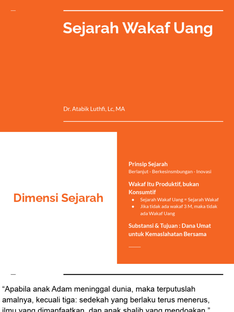 Sejarah dan Perkembangan Wakaf Uang | PDF