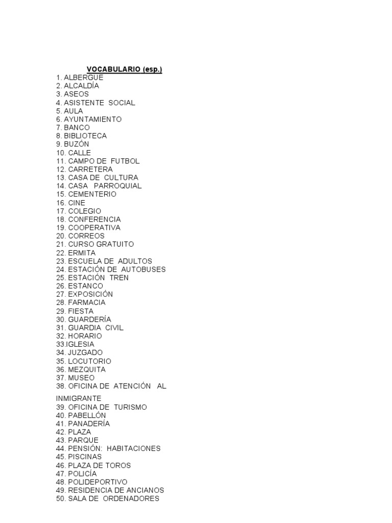 Vocabulario Social | PDF