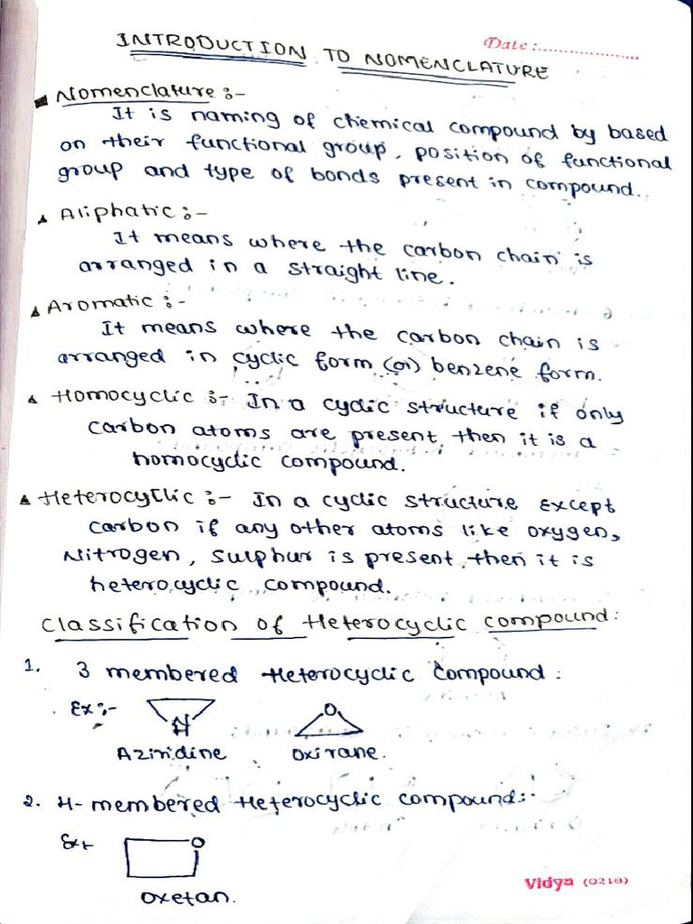 Introduction To Nomenclature | PDF