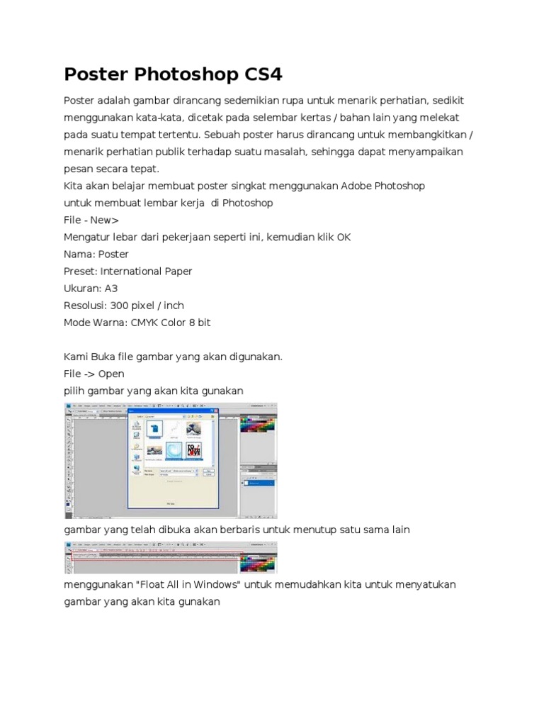 Poster Photoshop CS4 | PDF | Metode & Bahan Ajar