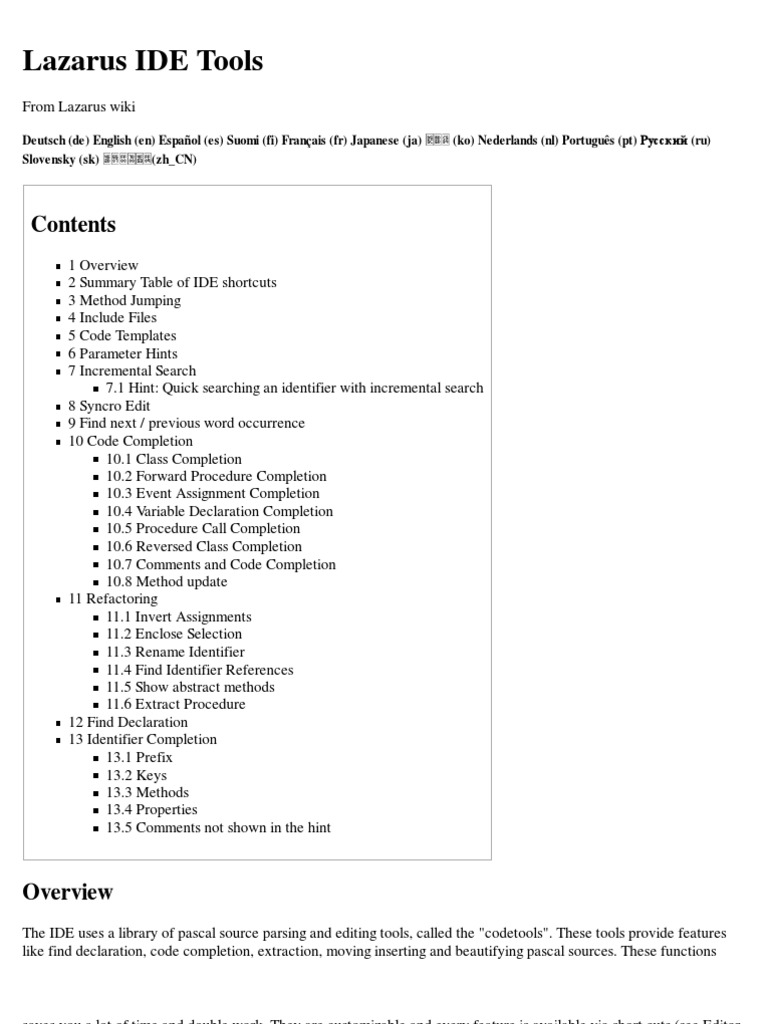 Lazarus IDE Tools | PDF | Subroutine | Method (Computer Programming)