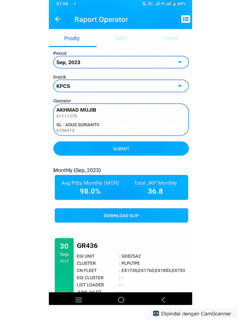Raport Operator | PDF
