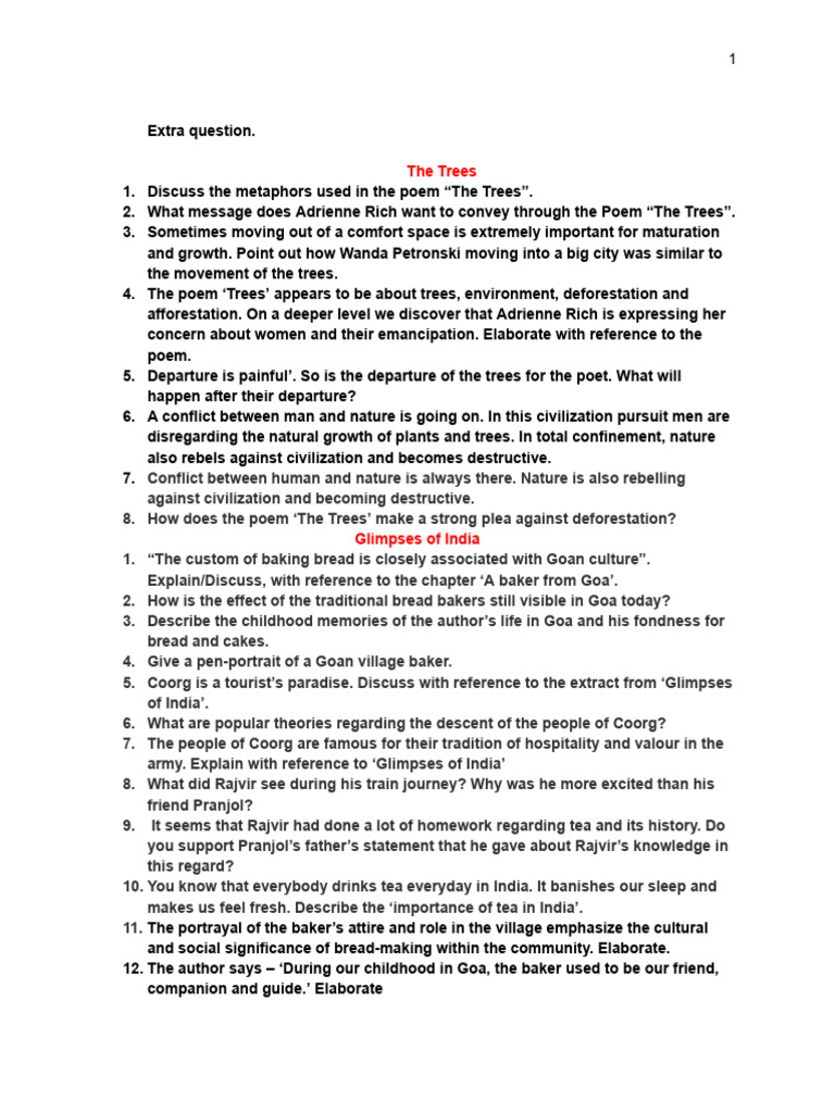 Class 10 Cbse (Extra Question) | PDF