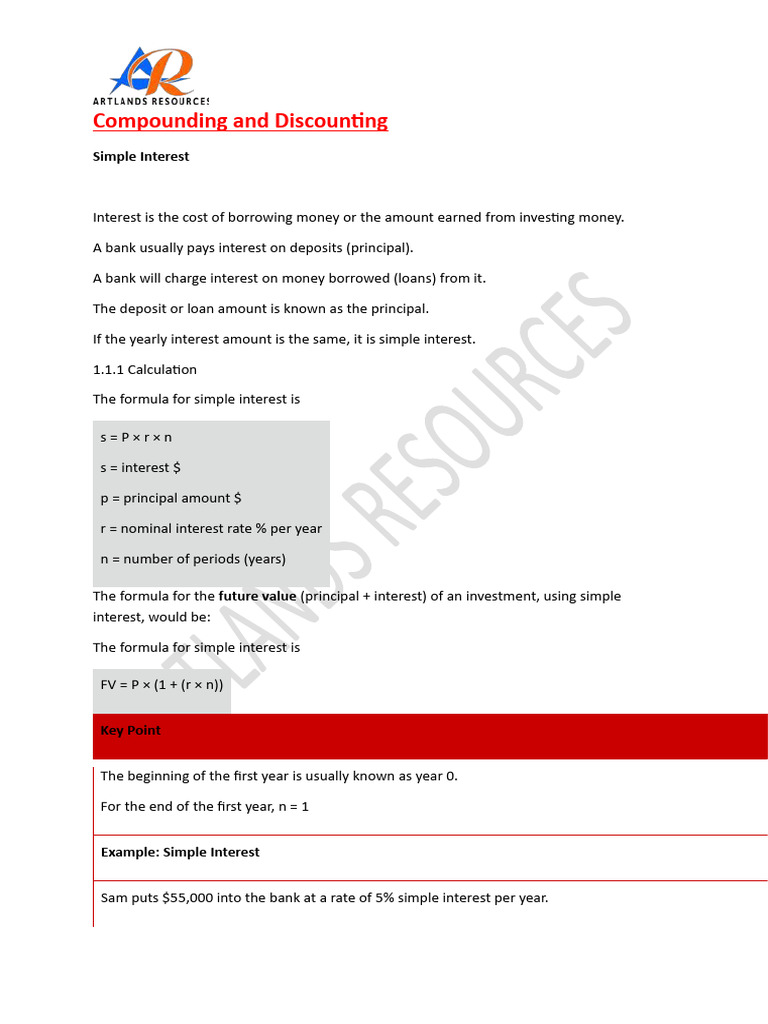 Compounding vs. Discounting Explained | PDF | Present Value | Interest