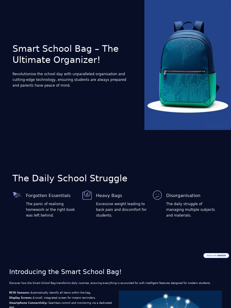 Smart School Bag The Ultimate Organizer | PDF