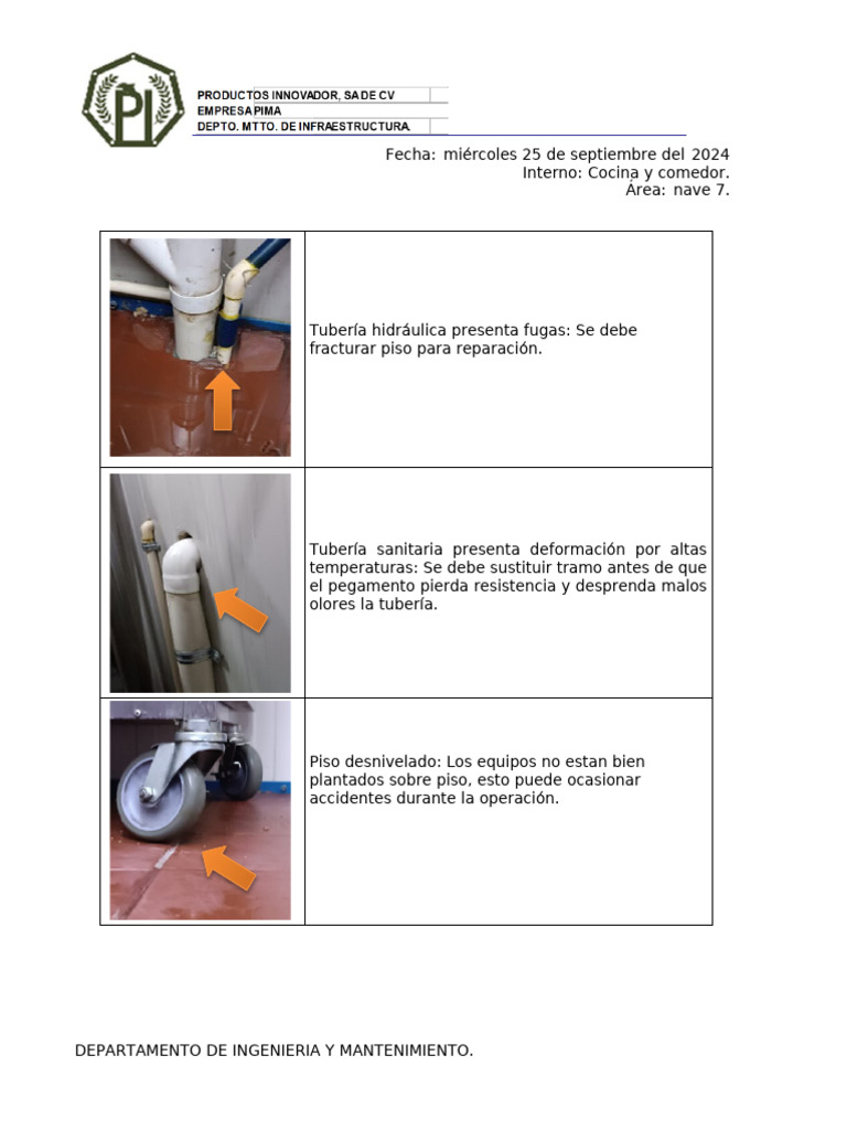 Reporte de Comedor | PDF