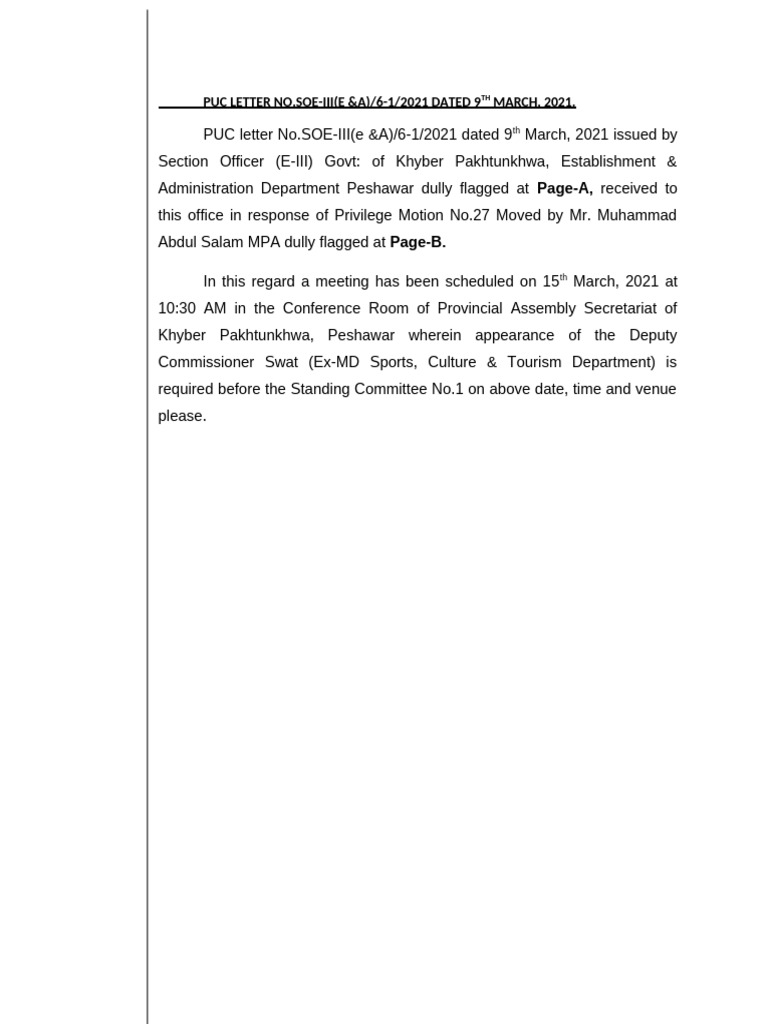 PUC Meeting Notice for MPA Motion | PDF