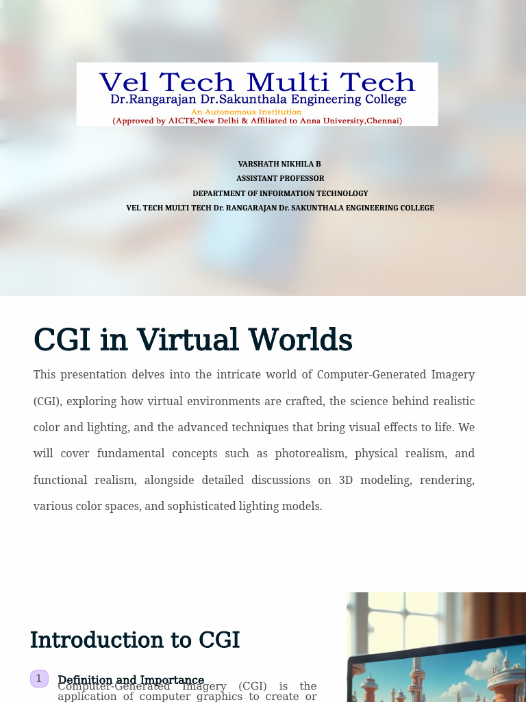 Understanding CGI: Definition and Importance | PDF | 3 D Computer ...