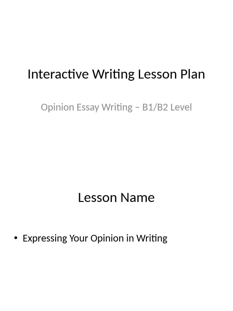 Interactive Writing Lesson | PDF