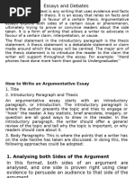 How To Write A Debate Paper | PDF | Communication | Argument
