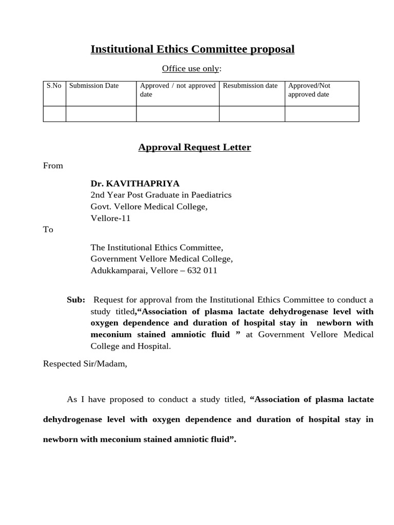 Ethics Proposal for Neonatal Study | PDF | Medical Specialties ...