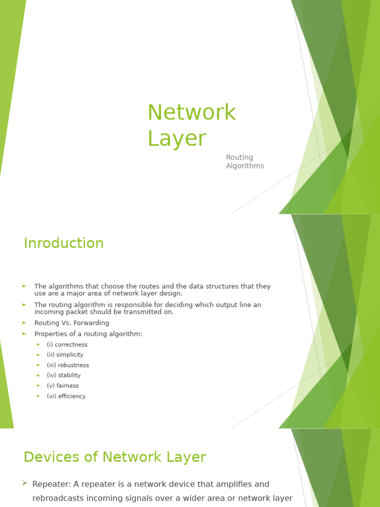Network Layer - Routing Algorithms | PDF | Routing | Wireless Ad Hoc ...