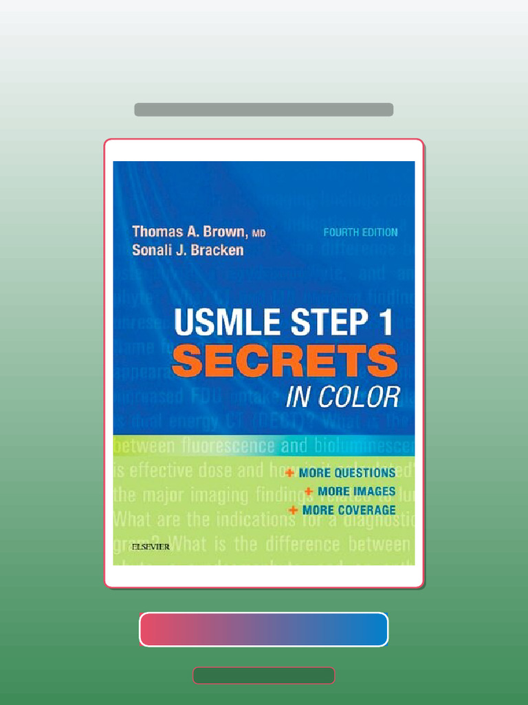 Usmle Step 1 Secrets in Color 4th Edition Thomas A Brown Official Test ...