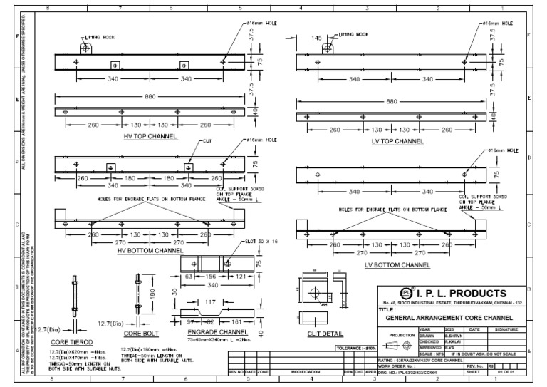 General Arrangement Core Channel Drawing | PDF