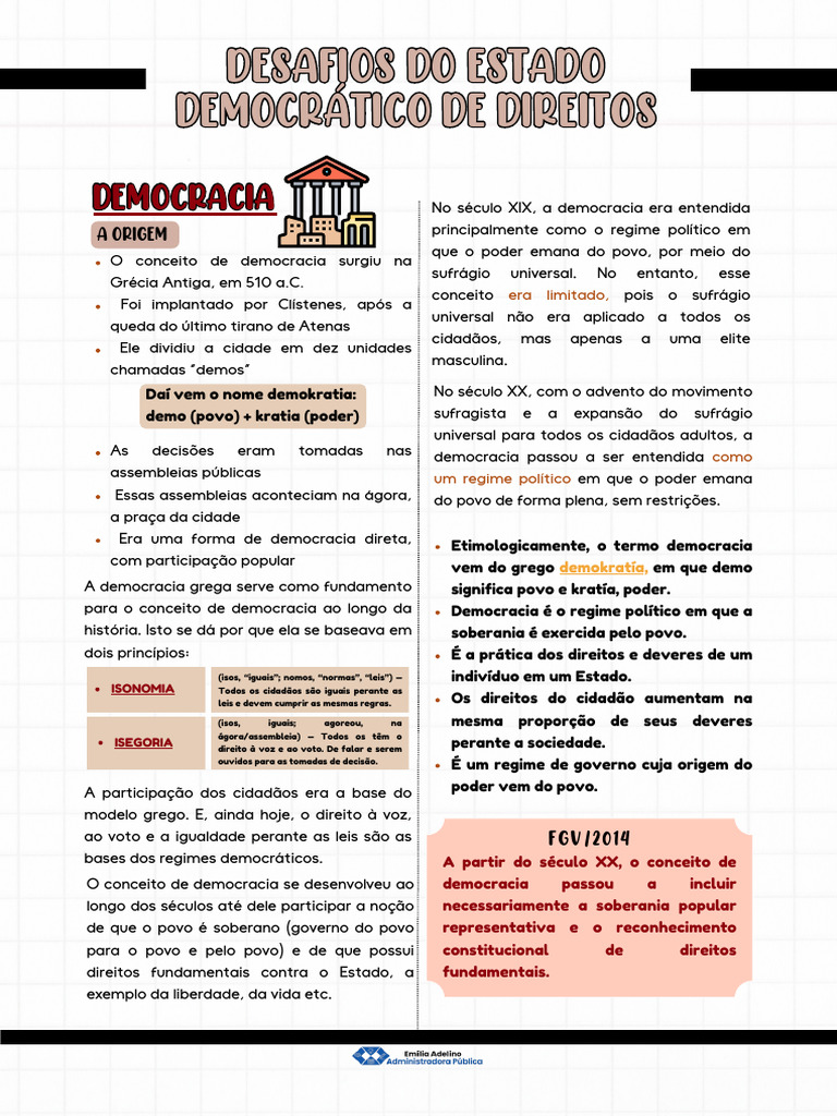 Resumo - 1. Desafios Do Estado Democratico de Direitos | PDF ...