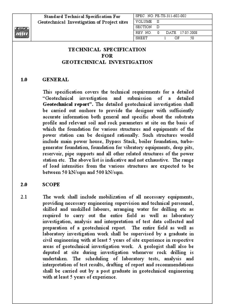 Technical Specification Bhel | PDF