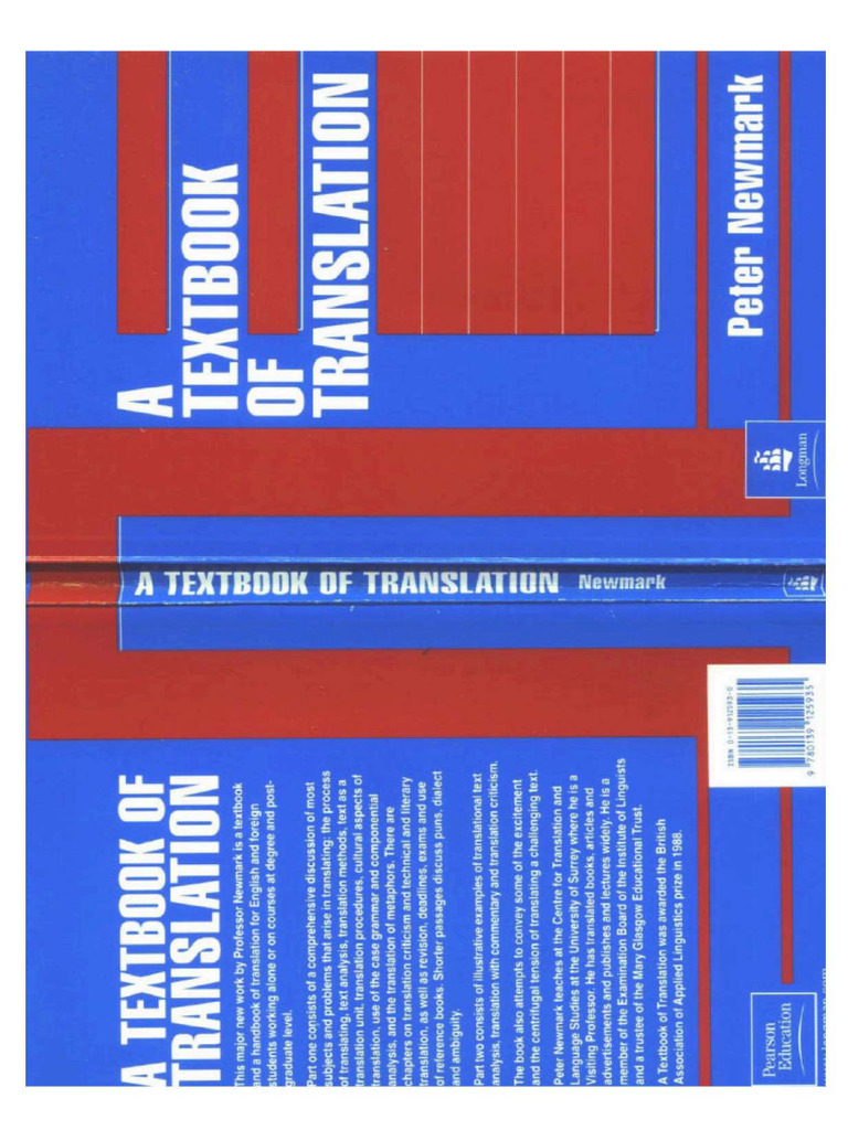 A Textbook of Translation | PDF