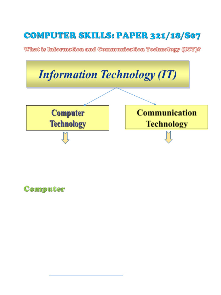 CCS - Computer Skills Module 2022-1 | PDF | Random Access Memory ...