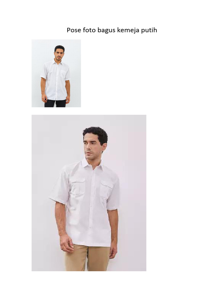 Pose Foto Bagus Kemeja Putih | PDF