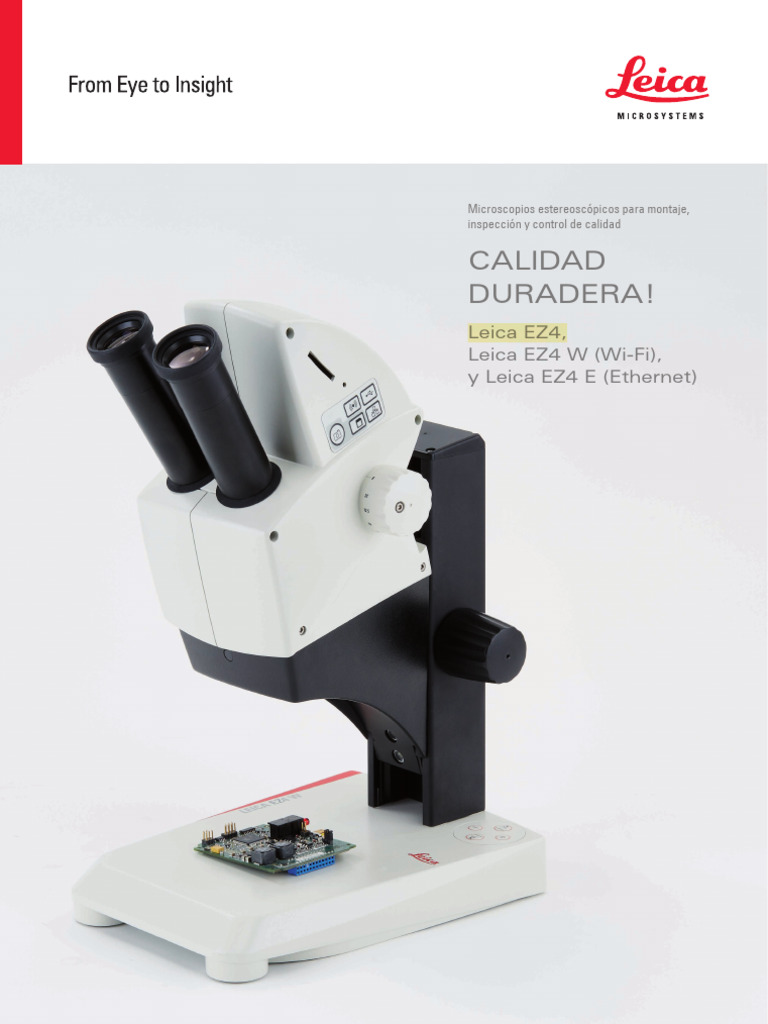 Microscopios Leica EZ4: Calidad y Fiabilidad | PDF | Diodo emisor de ...