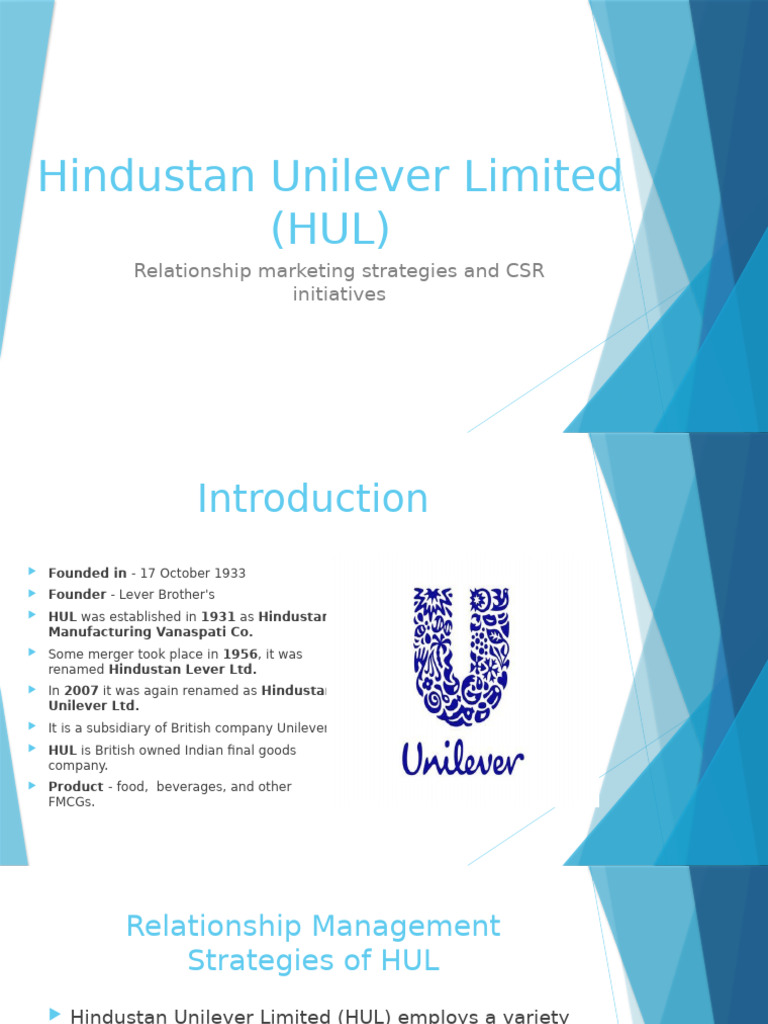 HUL's Relationship Marketing Strategies | PDF | Customer Relationship ...