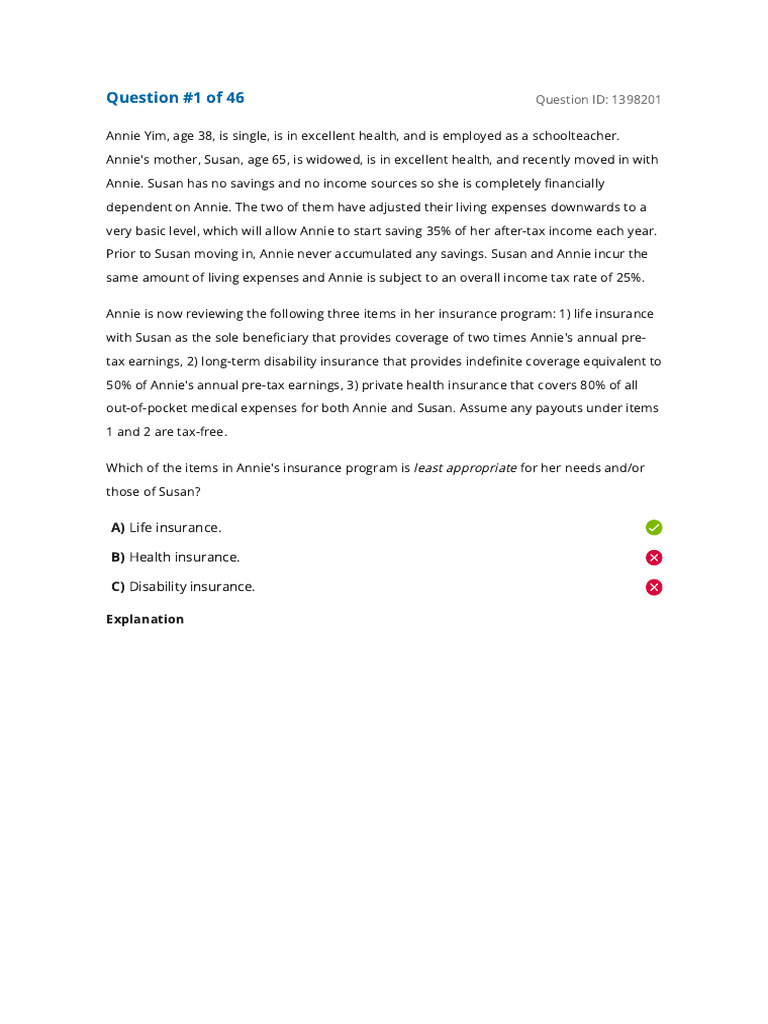 Evaluating Insurance Needs for Annie | PDF | Insurance | Life Annuity