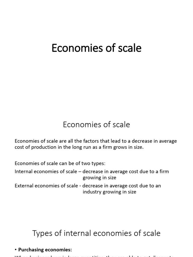 Eco Ppt Ec of Scale Boed | PDF | Economies Of Scale | Average Cost